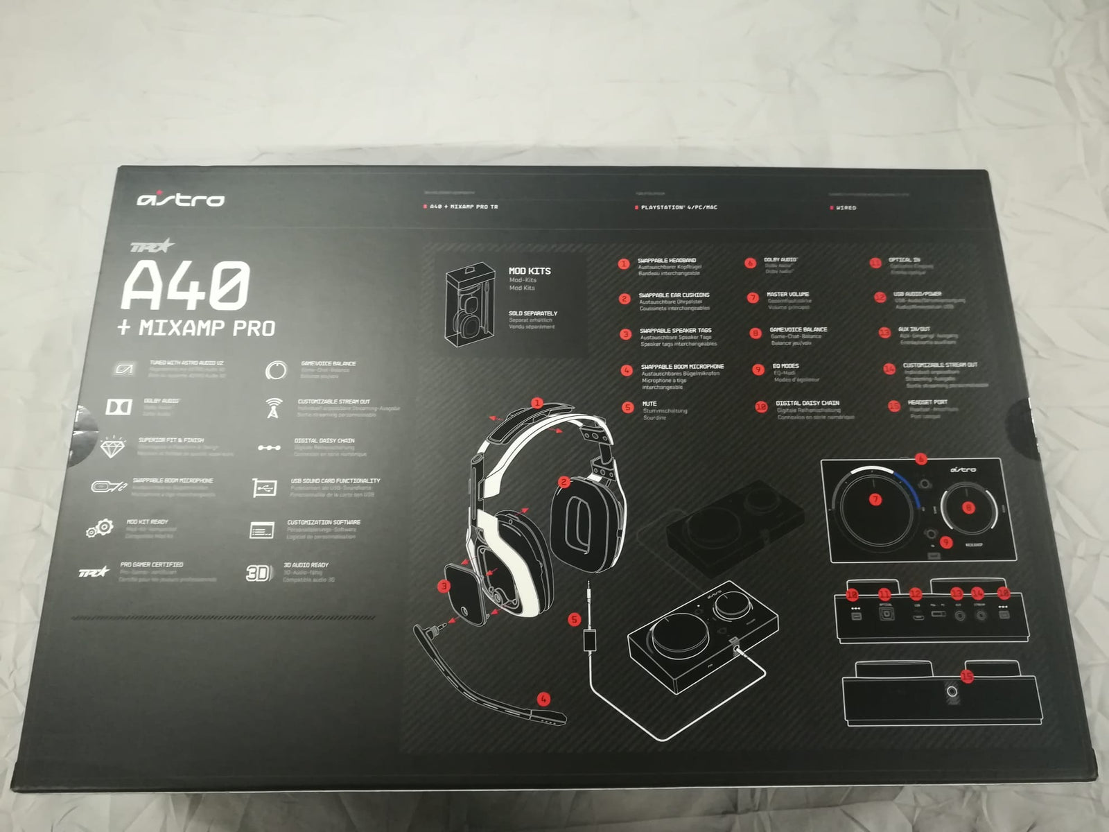 ASTRO A40 TR GAMING HEADSET GEN. 4 + MIXAMP PRO TR PS5/PS4/PC GAMES(nu