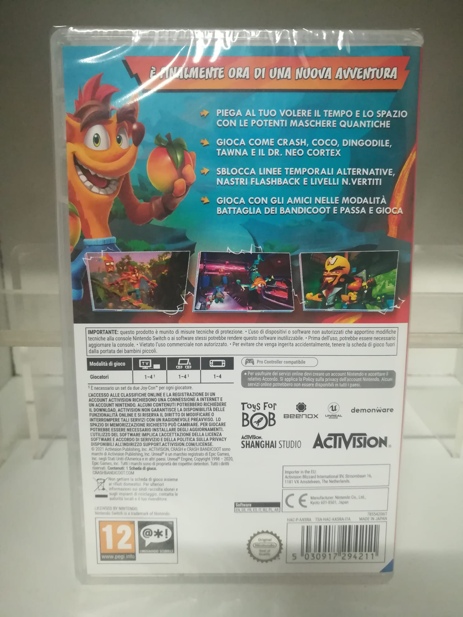 Crash Bandicoot 4 - It's About Time Nintendo Switch Edizione Italiana