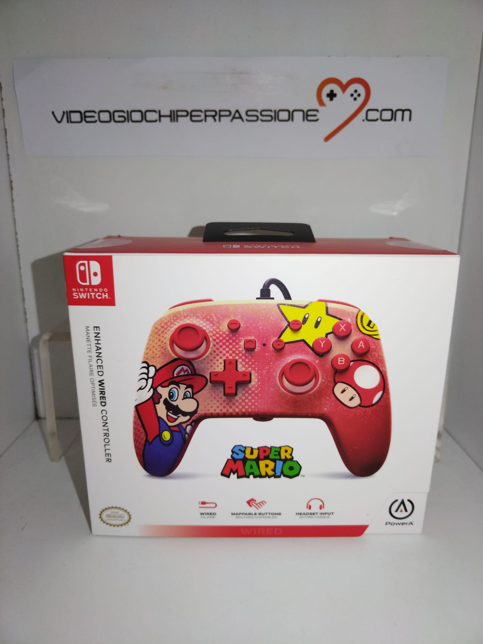 Controller cablato Nintendo Switch - Mario Vintage-